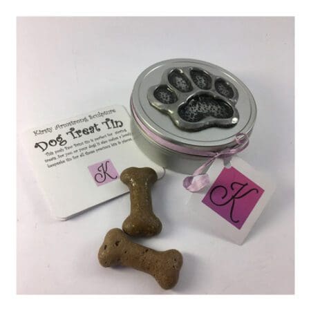 Paw Print Dog Treat Tin, Pocket Sized | The British Craft House