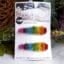 Rainbow Hair Snap Clips Set of Two | The British Craft House