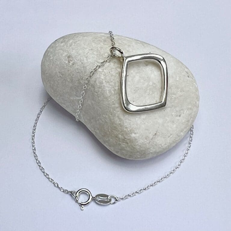 Silver Rhombus Necklace - The British Craft House