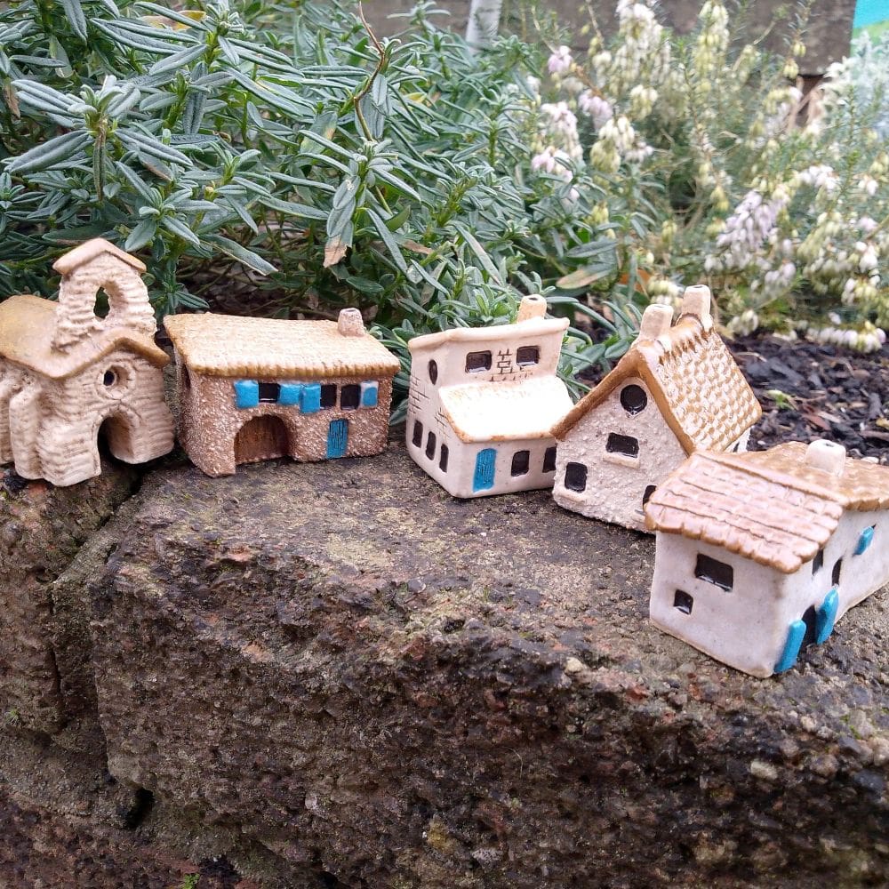 Miniature Ceramic House wth Gable - The British Craft House