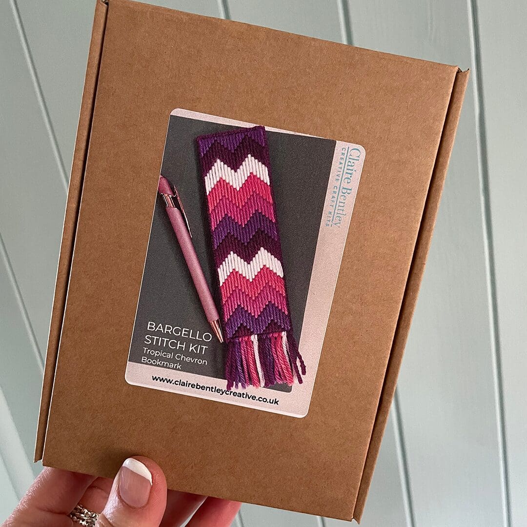 DIY Bargello Stitch Bookmark Kit – Simple Needlepoint Craft for ...